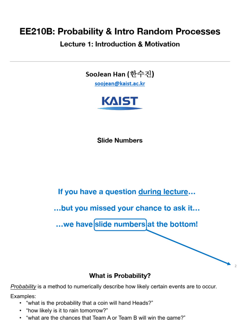 Lecture 1 | PDF | Set (Mathematics) | Probability