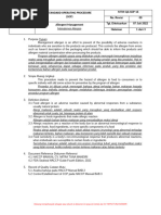 PSA-QAC-SOP-05 Prosedur Allergen Management (Rev. 00) | PDF | Teknologi & Rekayasa
