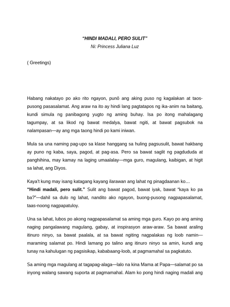 Address-of-Gratitude-by - Princess Luz | PDF