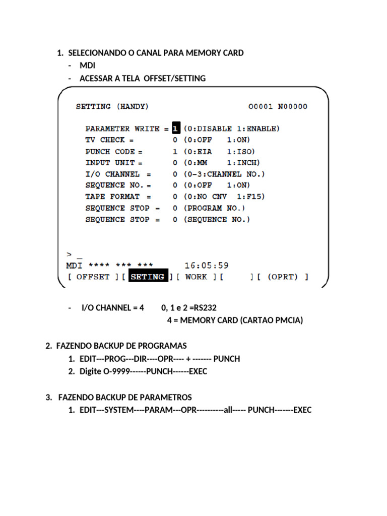 Backup and Memory Card Setup Guide | PDF