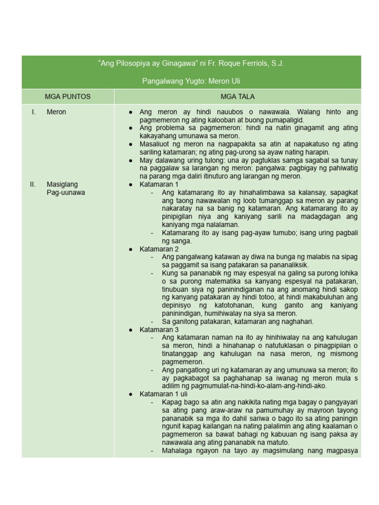 YUGTO 2 - MERON ULI Notes | PDF