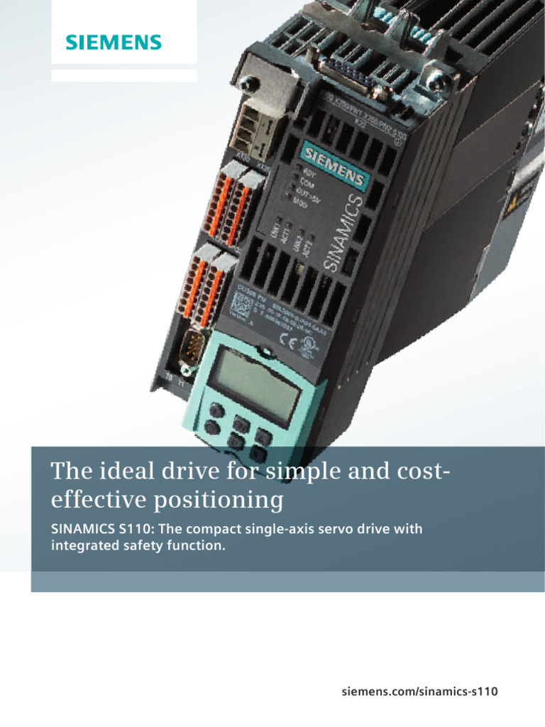 97 Brosura Sinamics s110 | PDF | Automation | Mechanical Engineering