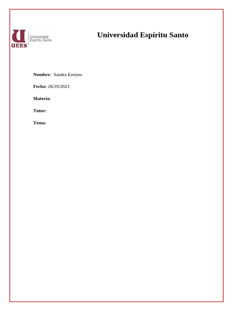 Formato UEES Tareas | PDF