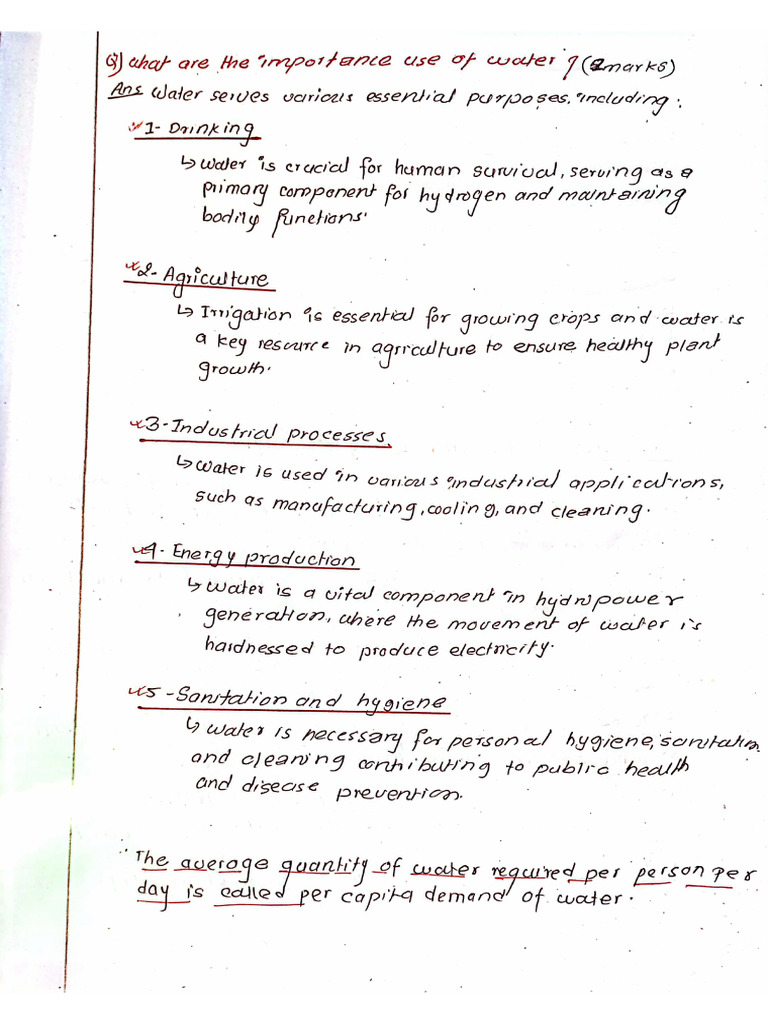 Water Supply Note 2 | PDF