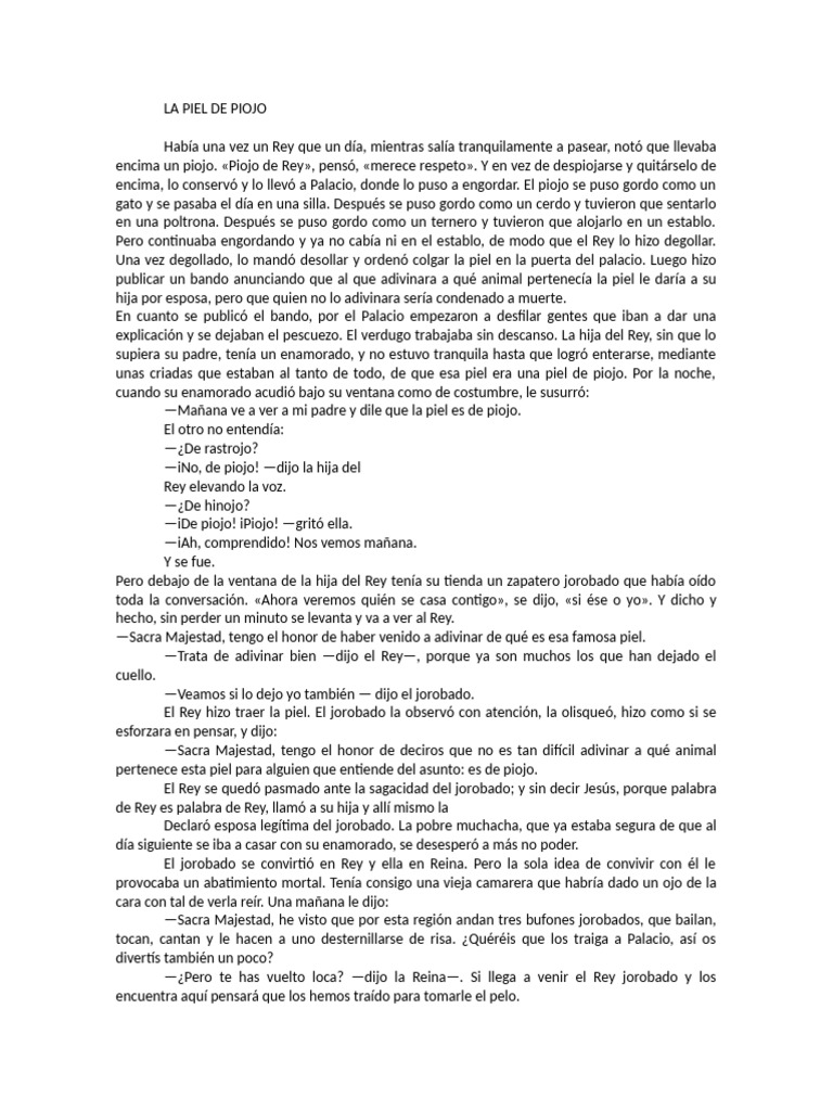 La Piel de Piojo | PDF