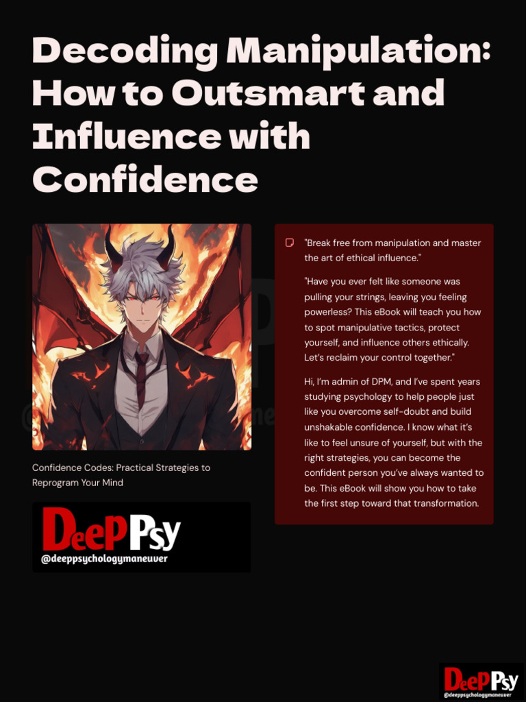 Decoding Manipulation How To Outsmart and Influence With Confidence | PDF | Psychological ...