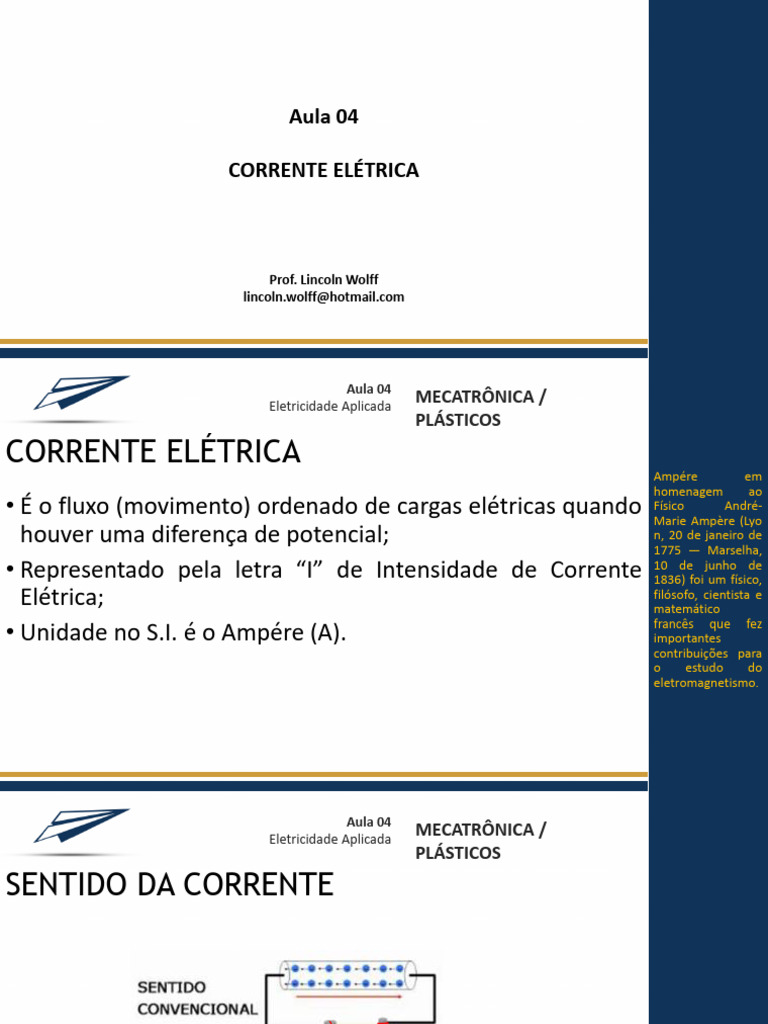 Aula 04 - Corrente Elétrica II | PDF | Corrente elétrica | Eletricidade