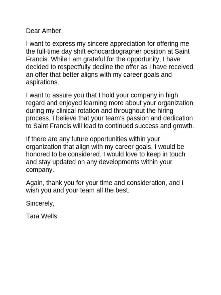 Decline Job Offer | PDF