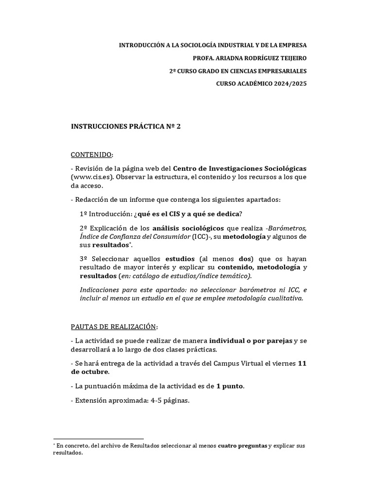 Instrucciones Práctica #2 | PDF