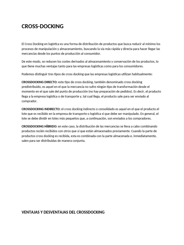 Cross Docking | PDF