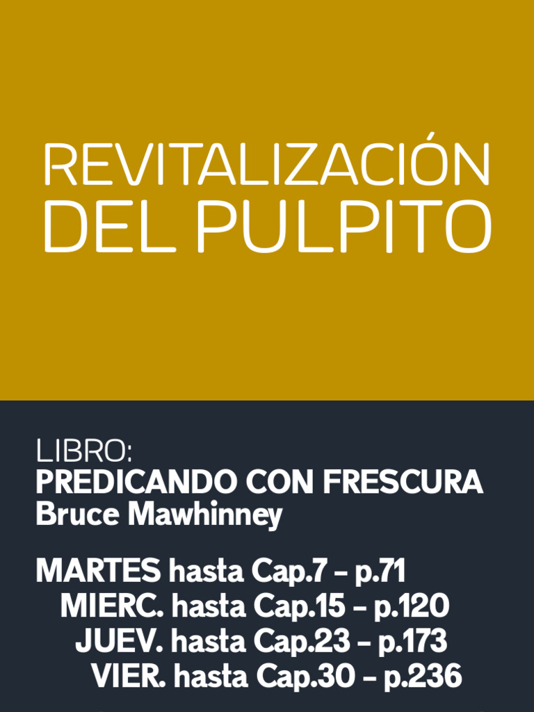 Revitalización Del Púlpito 01A - 7 Voces | PDF | Pastor | Cristo (título)