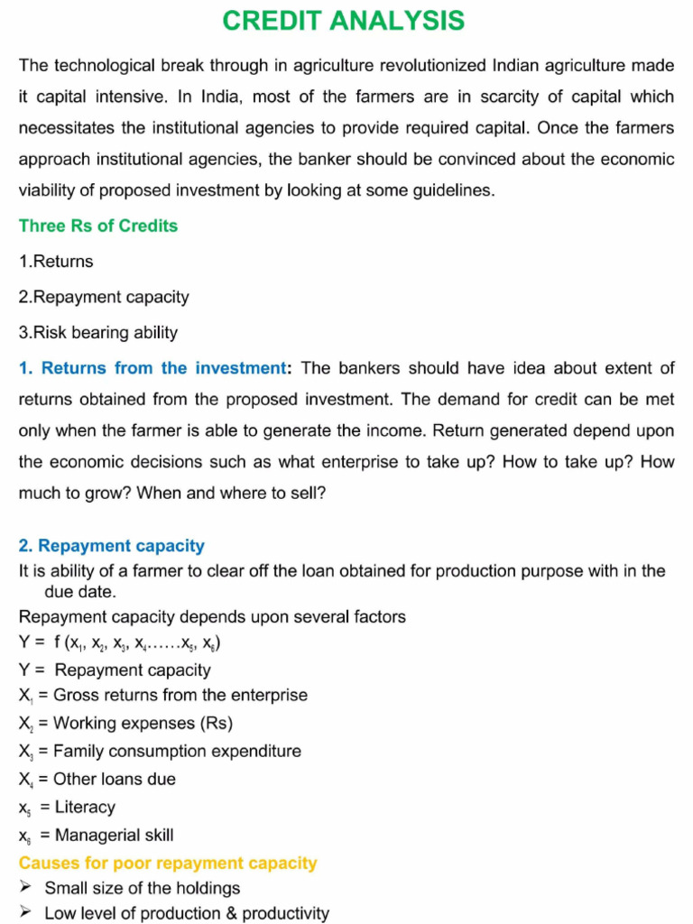 Credit Analysis | PDF