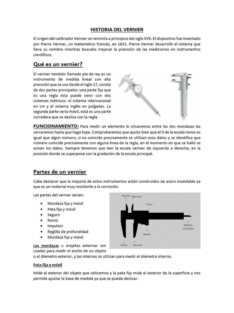 Historia Del Vernier | PDF