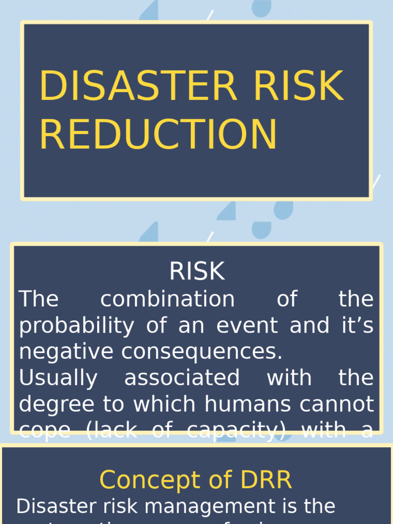 Disaster Risk Reduction | PDF | Emergency Management | Risk