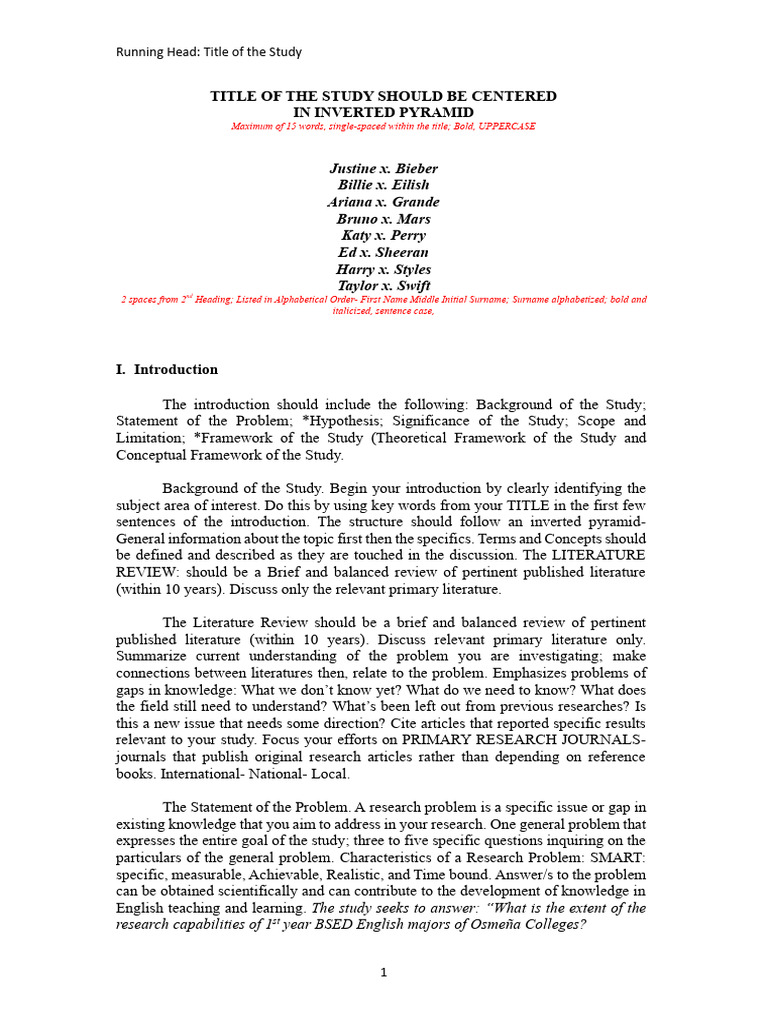 13 Format For The Proposal Defense Manuscript | PDF | Hypothesis ...