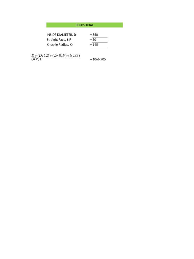 ellipsoidal blank diameter | PDF