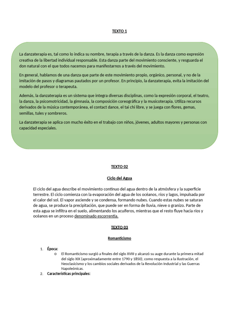 Ejemplos de Tecnicas de Aprendizaje | PDF | Romanticismo | Agua