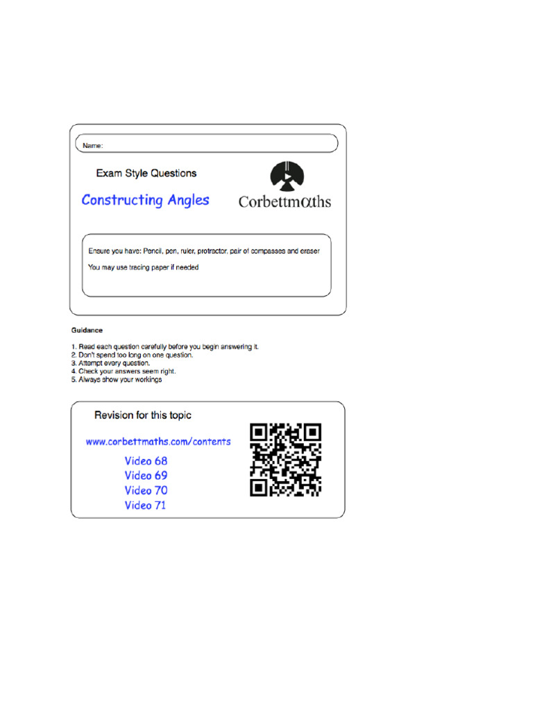 Constructing Angles 2 | PDF