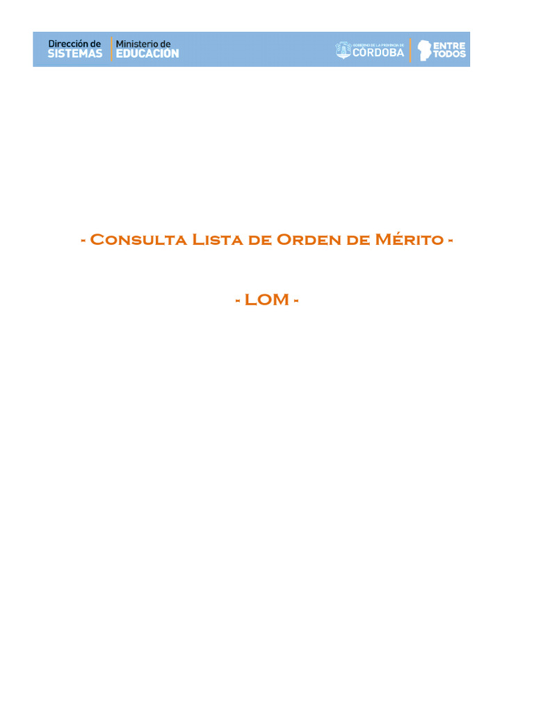 Instructivo Consulta LOM | PDF