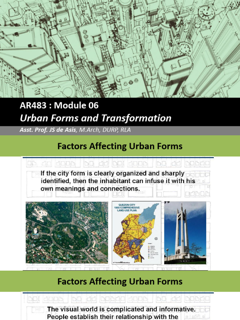 Urban Forms and Transformation | PDF