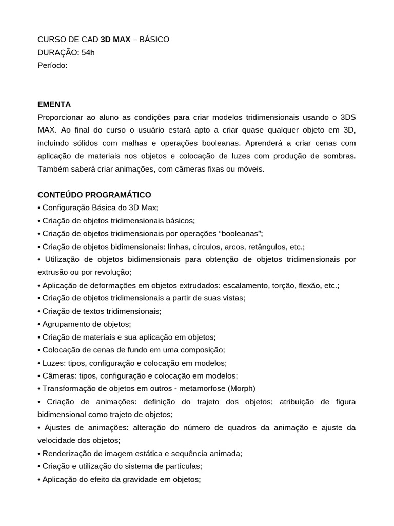 Curso de Cad 3D Max | PDF