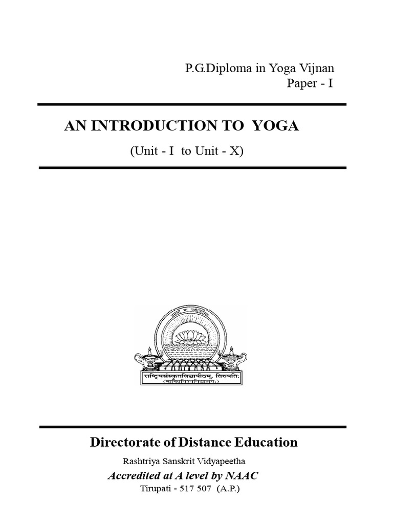 Paper 1. Introduction to Yoga | PDF | Yoga | Moksha