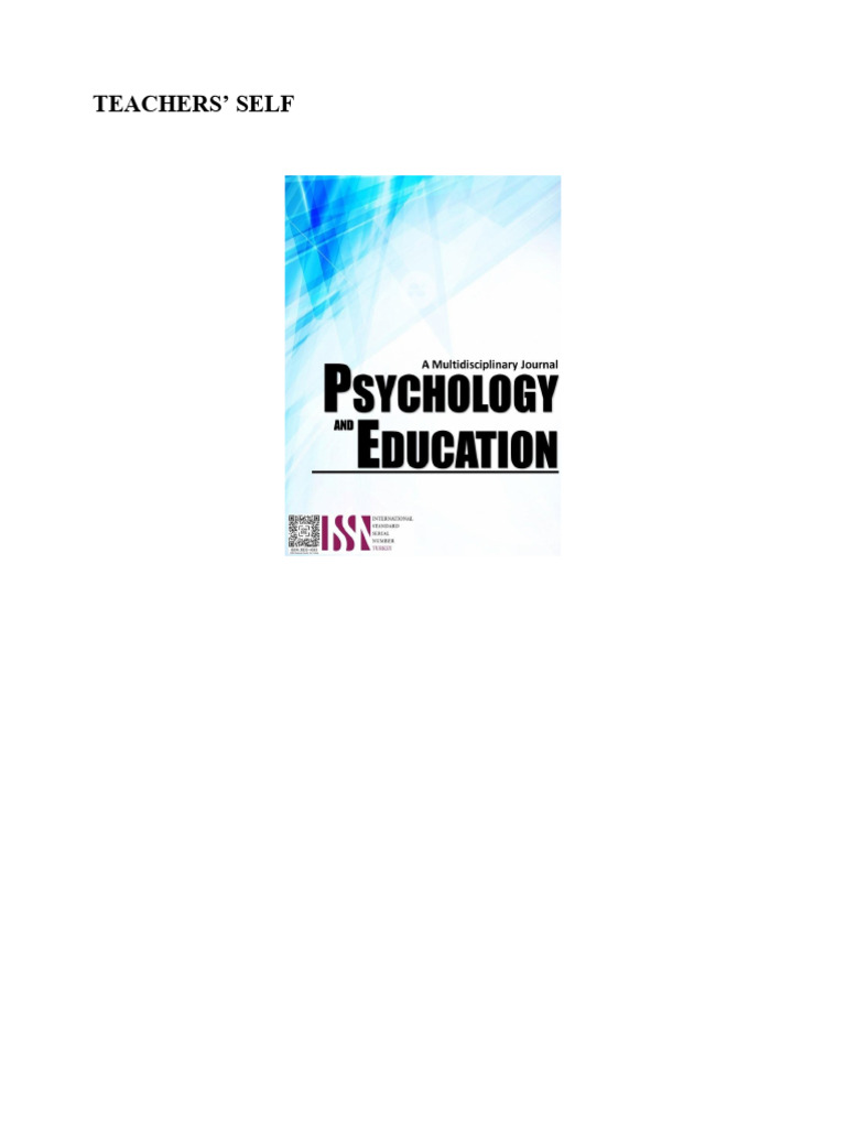 Teachers' Self-Efficacy and Their Performance | PDF | Self Efficacy ...