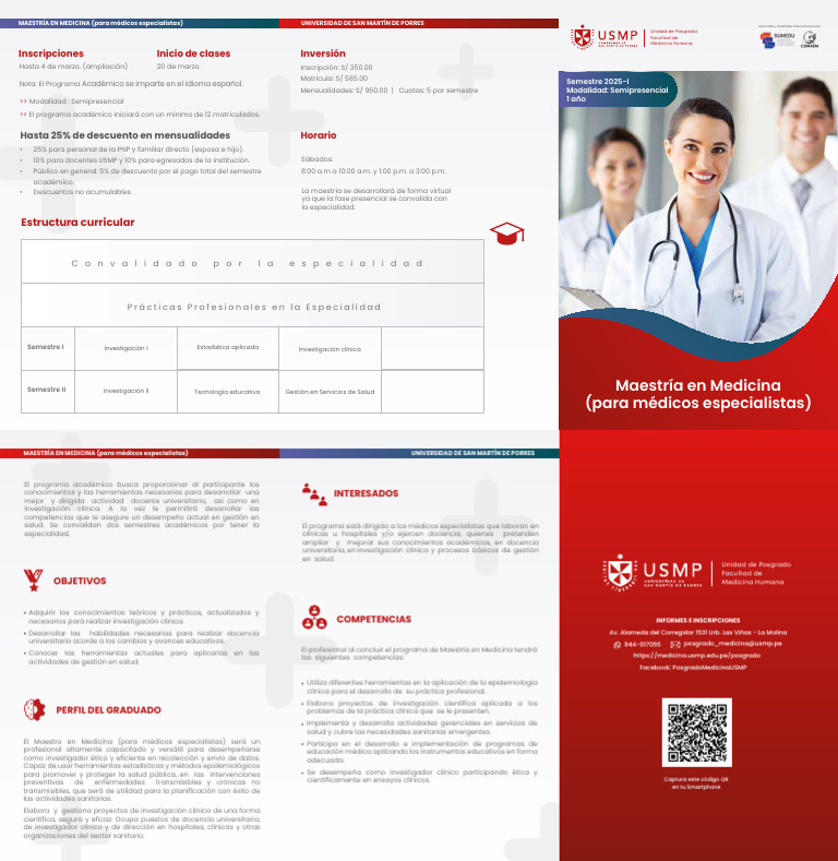 Triptico Maestrias MMME - v2 | PDF | Medicina | Maestría