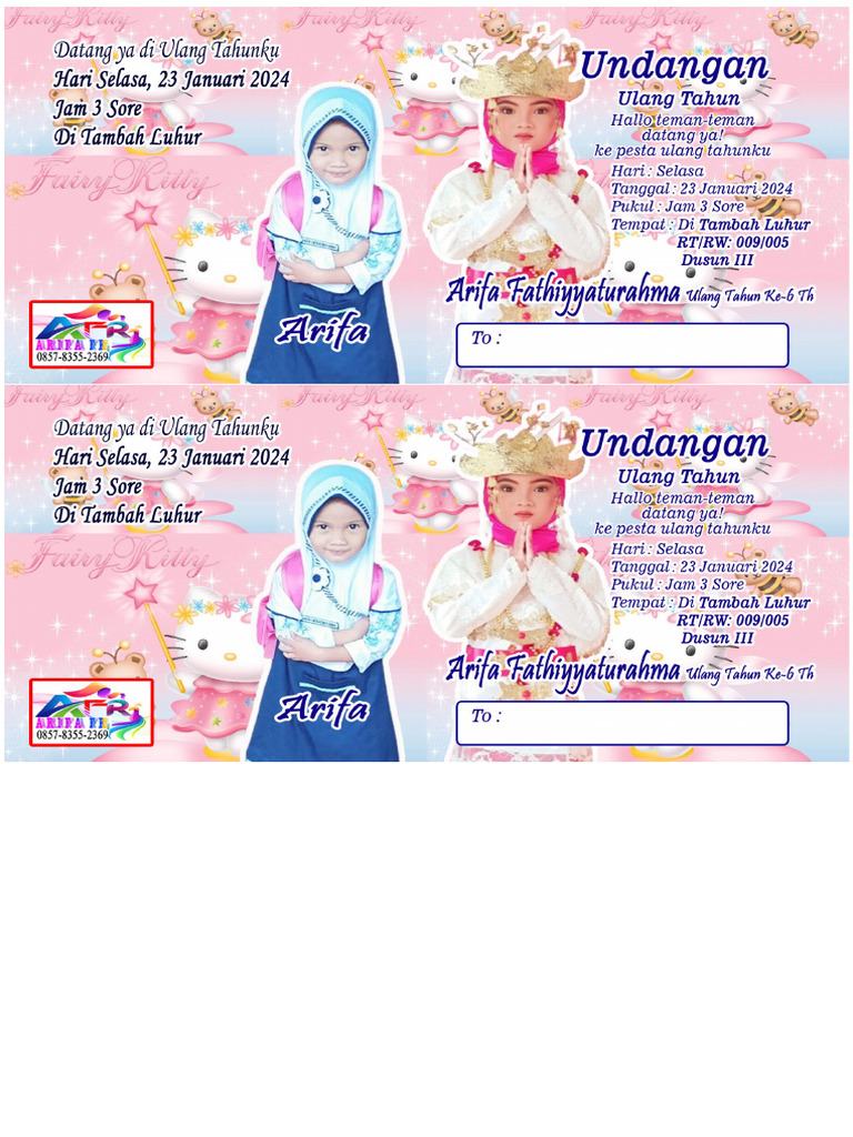 Undangan Rifa | PDF