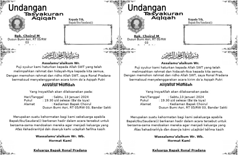 Undangan Kenduri | PDF