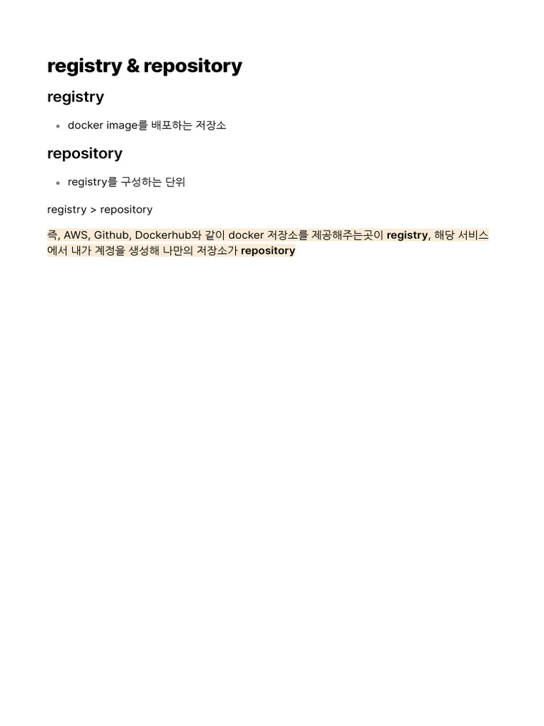 Registry & Repository | PDF