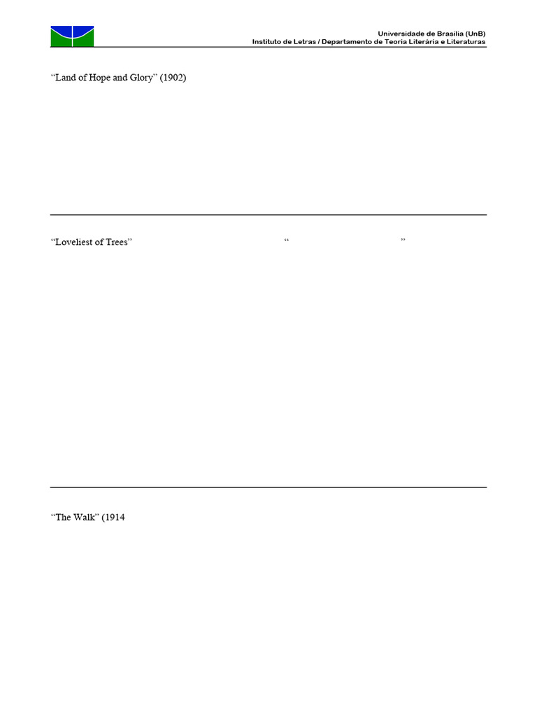 1 British Poems Selected For Lit 1 | PDF