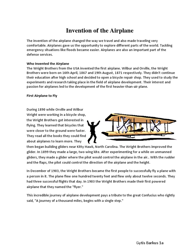 Wright Brothers and the First Airplane | PDF