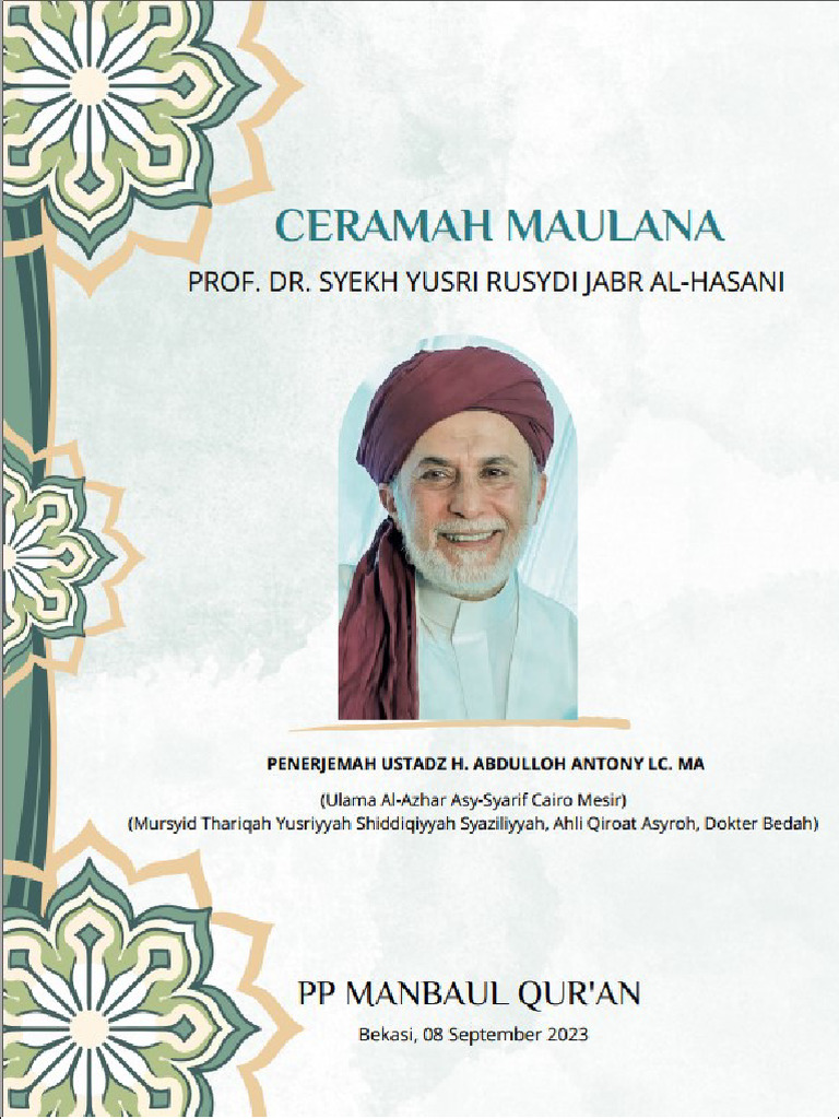 Buku-Ceramah Syaikh Yusri | PDF