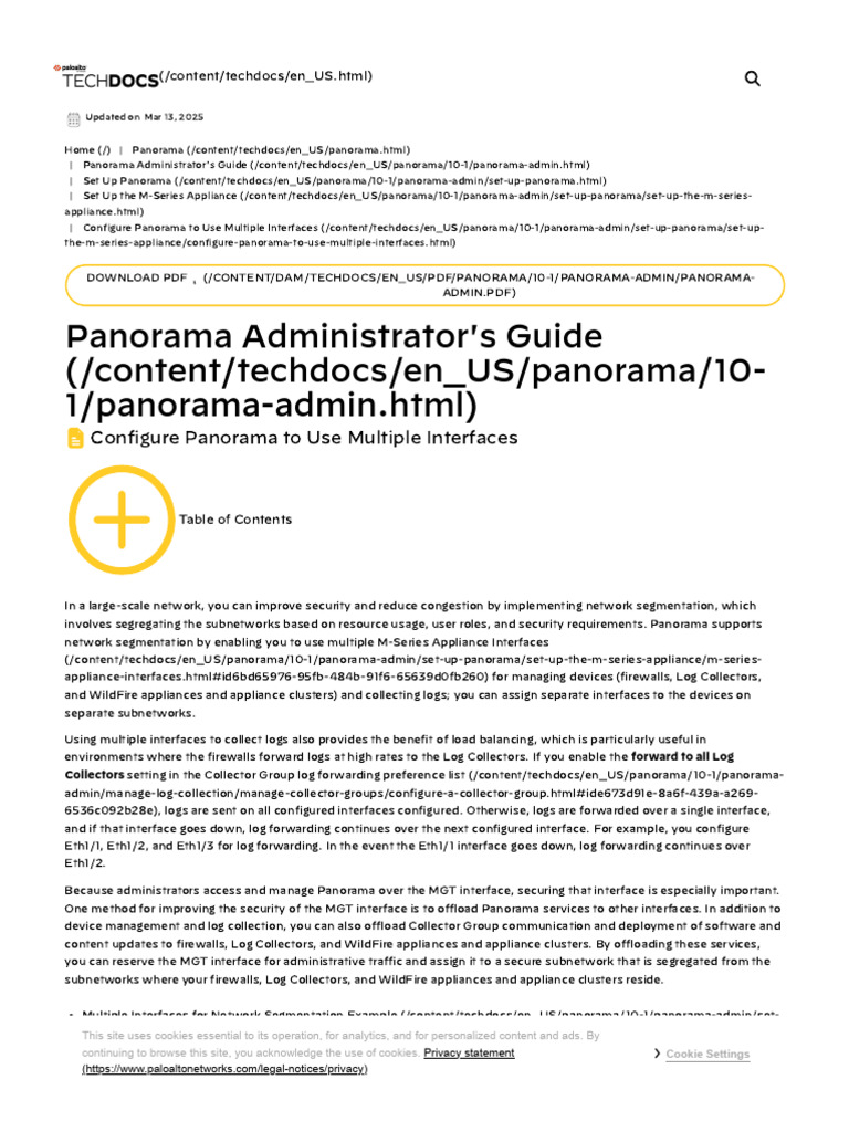 Configure Panorama To Use Multiple Interfaces | PDF | Computer Network ...
