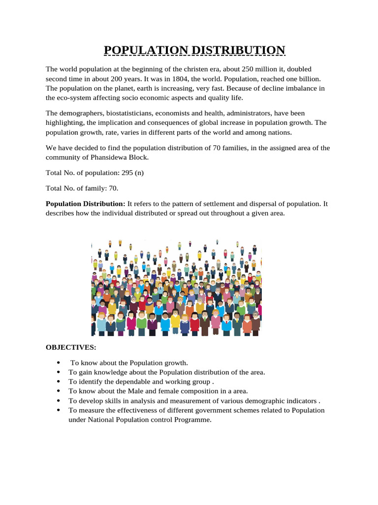 Population Distribution | PDF | Population | Family