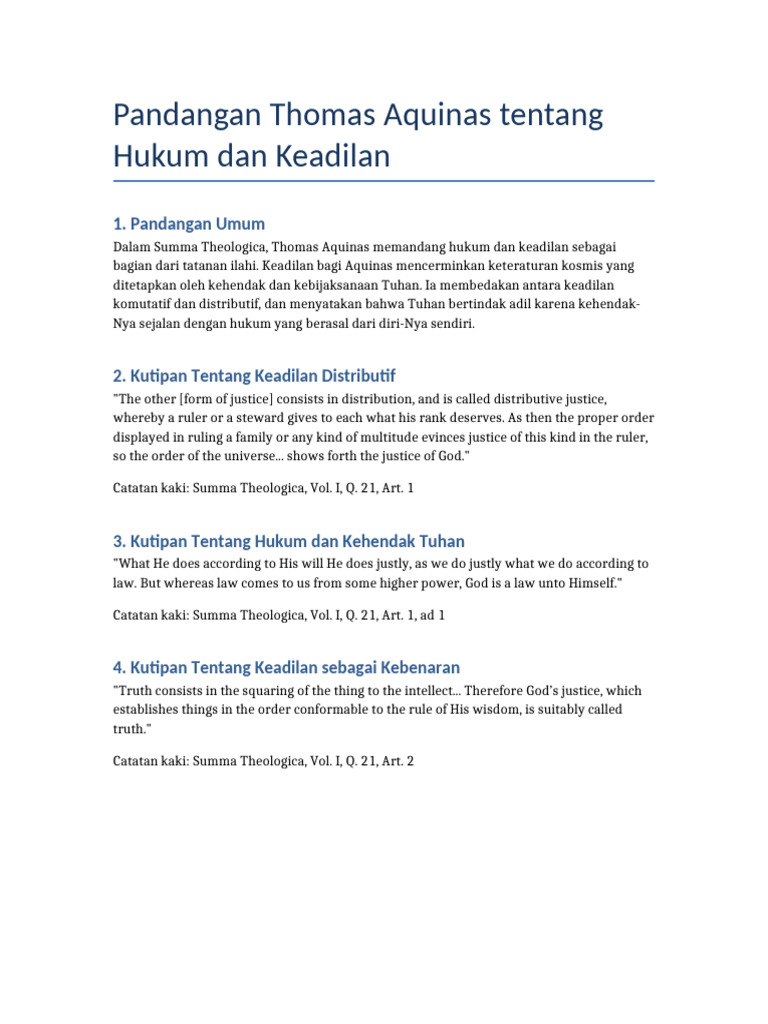 Kutipan_Keadilan_dan_Hukum_Aquinas | PDF