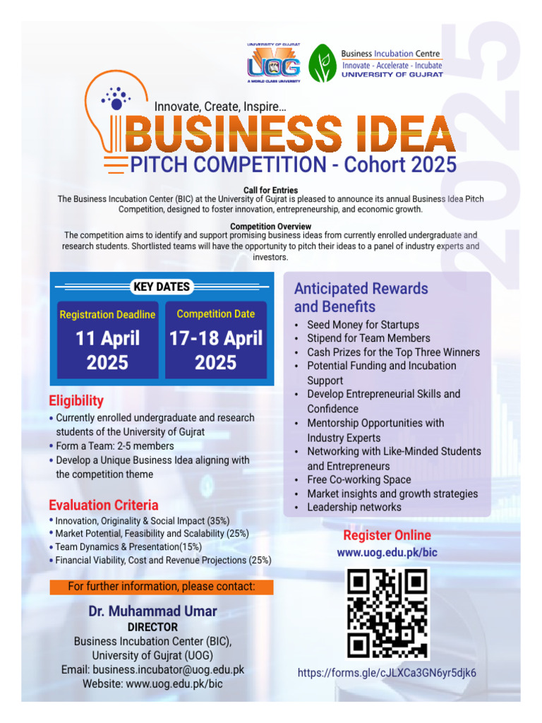 Cohort 2025-Idea Pitch Brochure | PDF | Entrepreneurship | Business Incubator