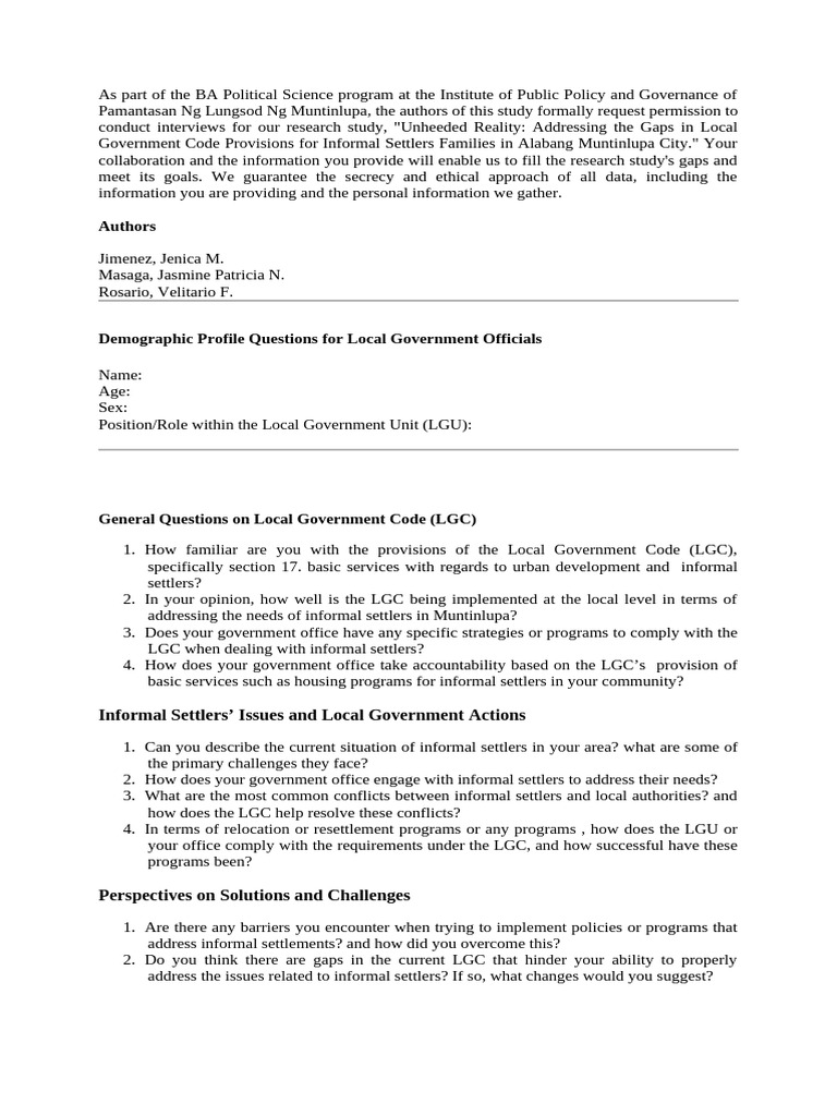Interview Question-LGU | PDF