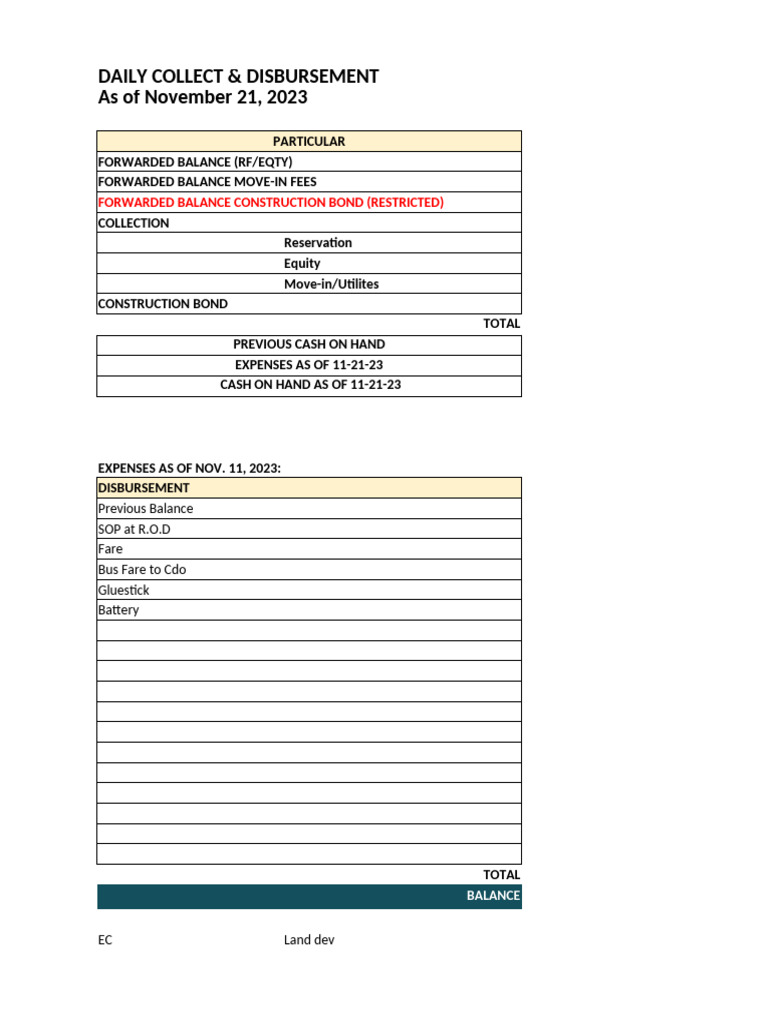 Daily Collection Report 2023 | PDF | Economies | Services (Economics)
