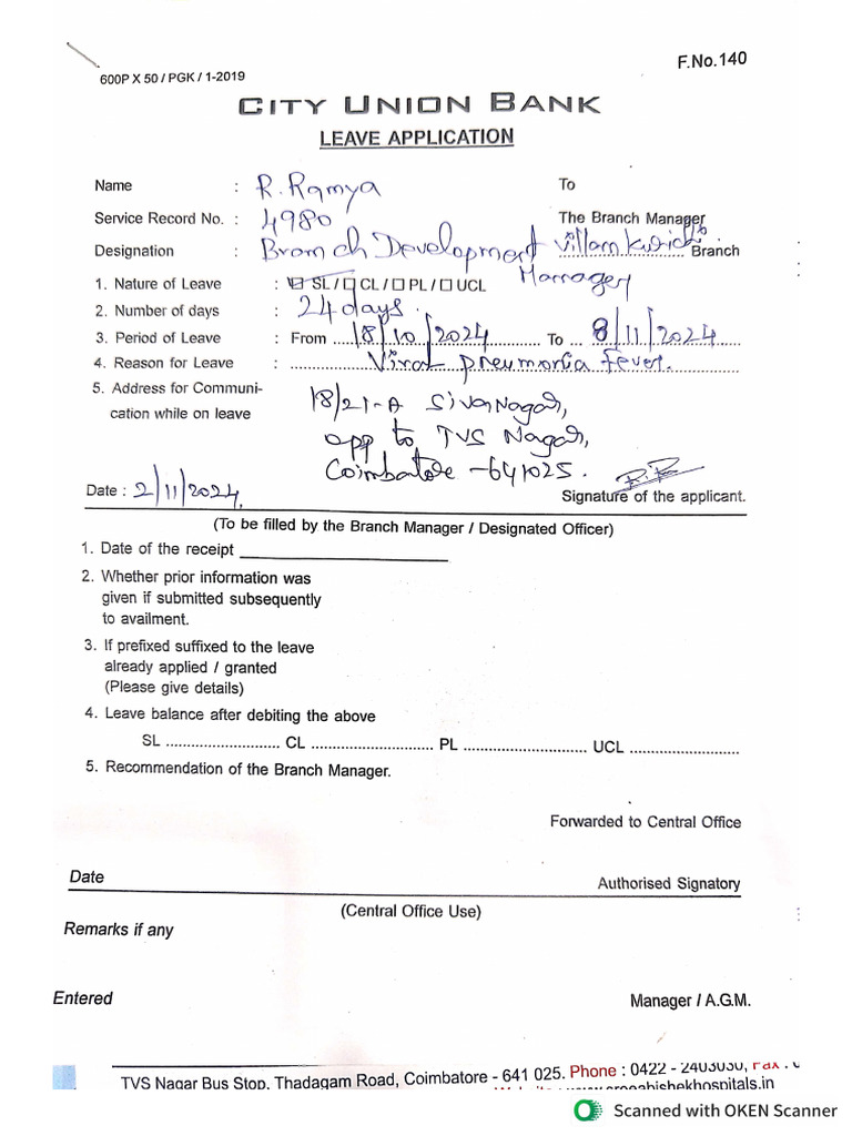 Leave Letter | PDF