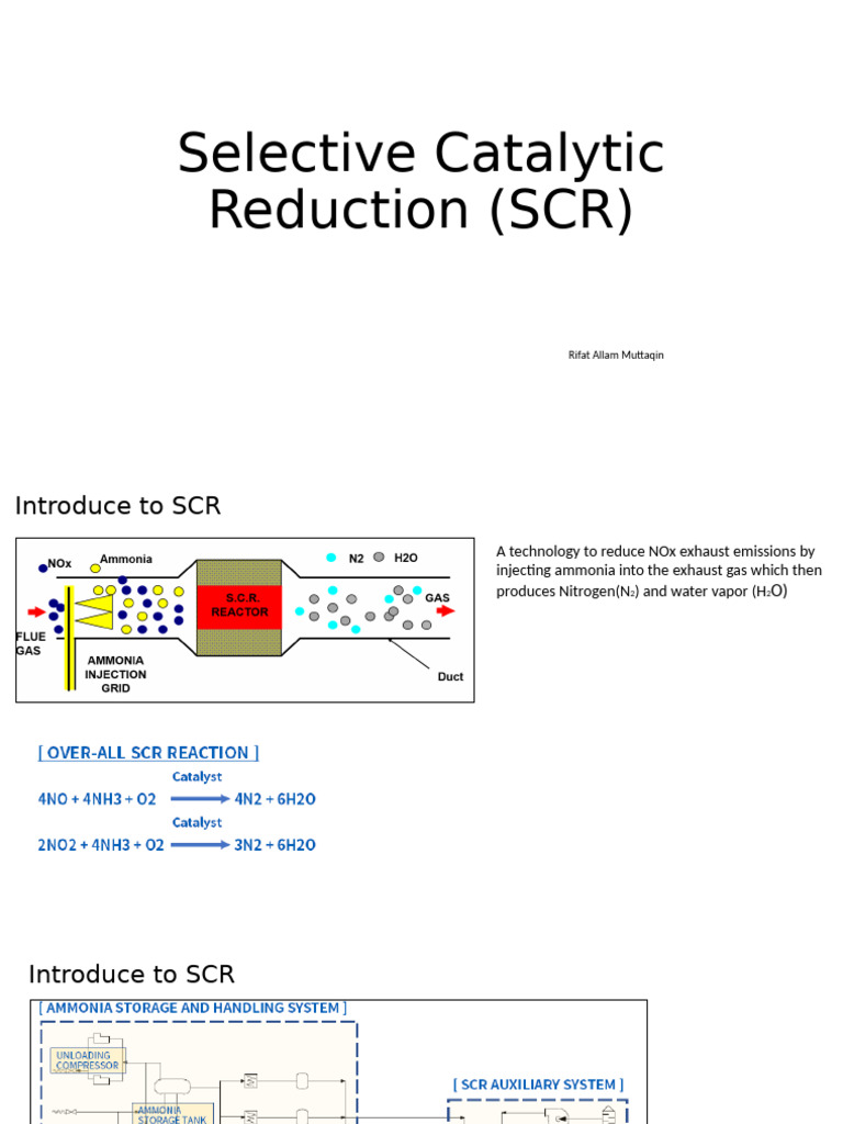 Selective Catalytic Reduction (SCR) (Autosaved) | PDF | Ammonia ...
