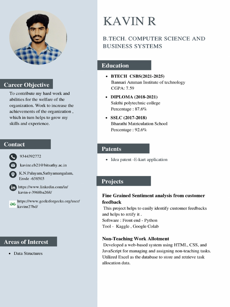 Kavin Resume 1 | PDF