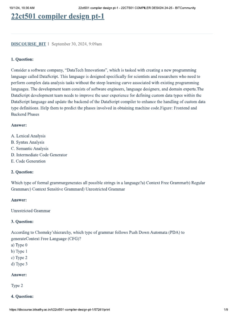 Compiler Design | PDF
