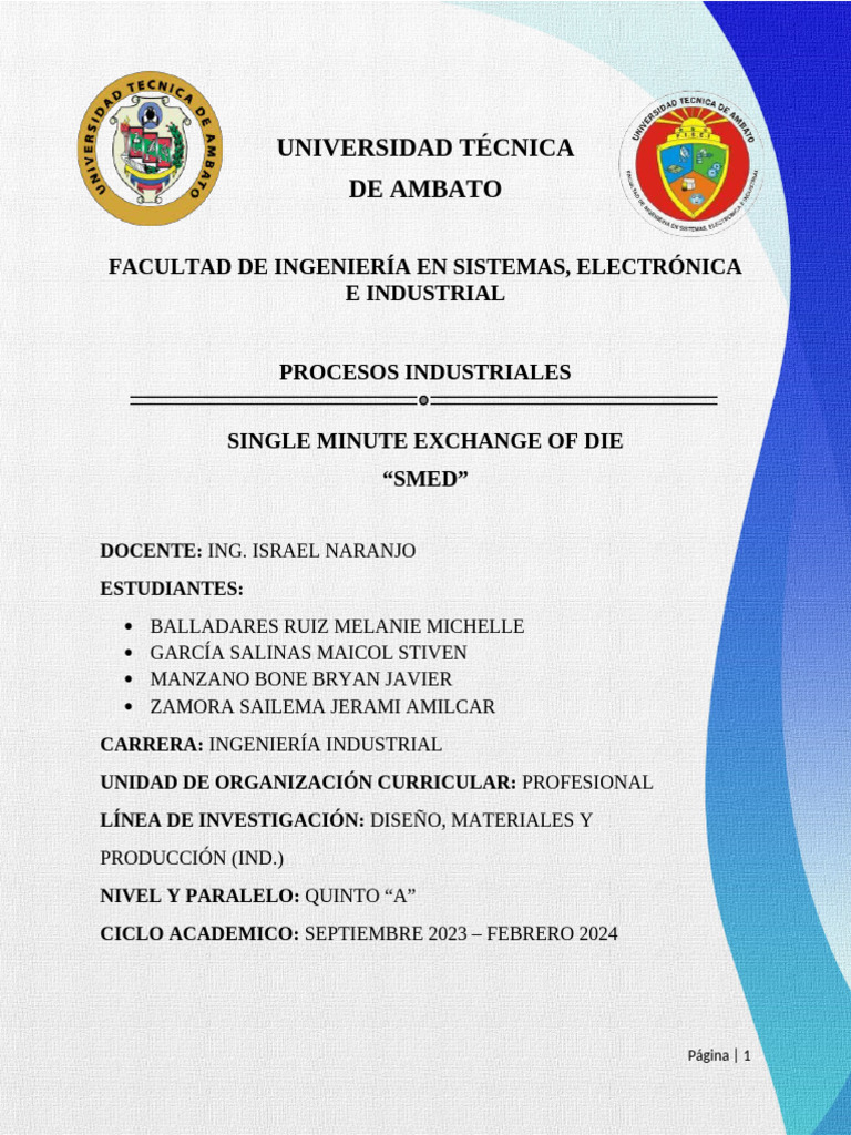 Ejercicio SMED | PDF | Tornillo | Engranaje