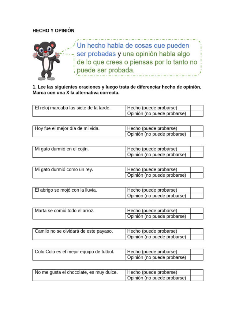 Hecho y Opinión | PDF