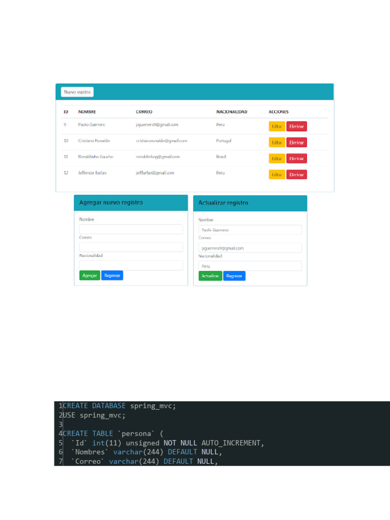 Taller - Crear Un CRUD - MVC | PDF | SQL | Recuperación de información