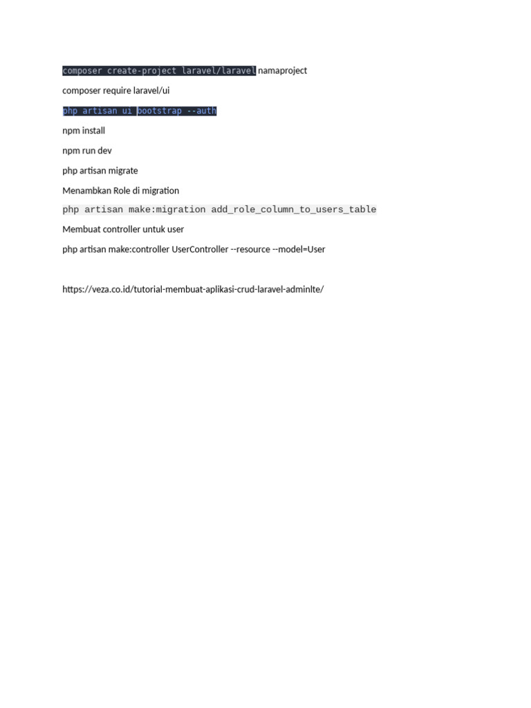 Laravel CRUD App Setup Guide | PDF