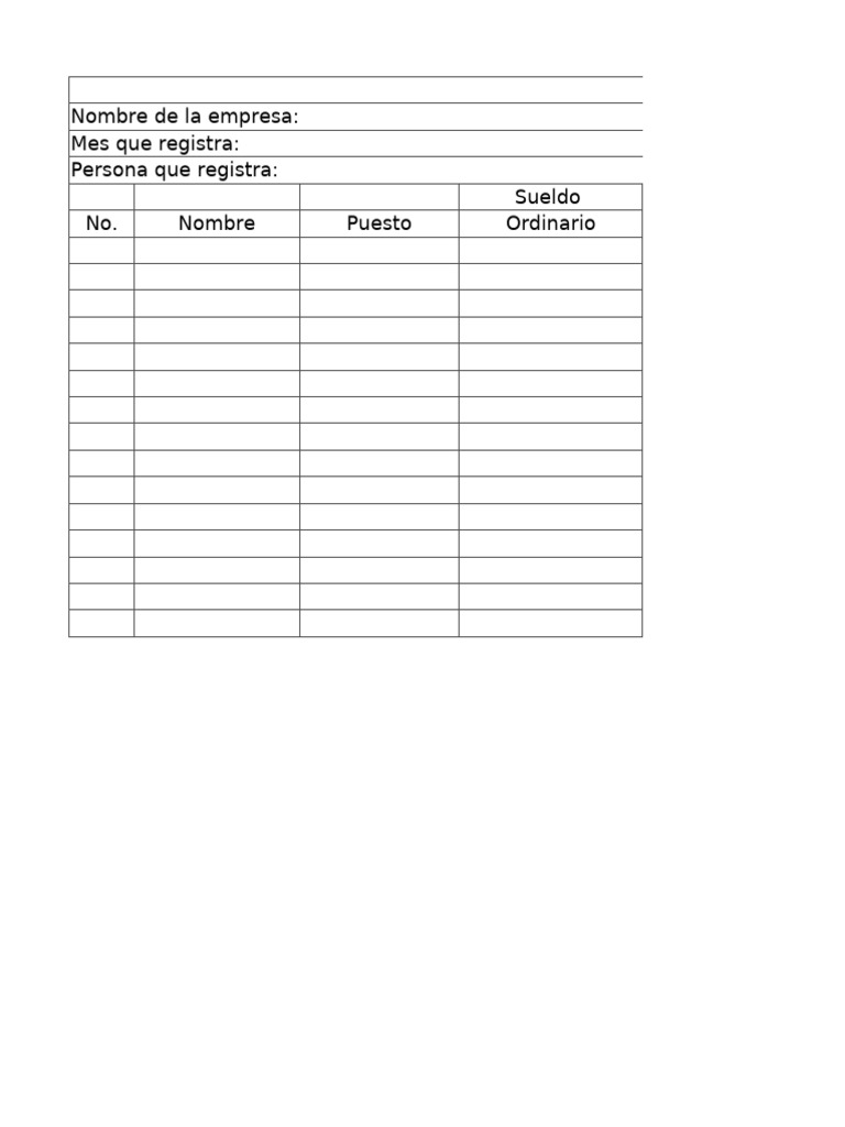 Libro de Planilla | PDF