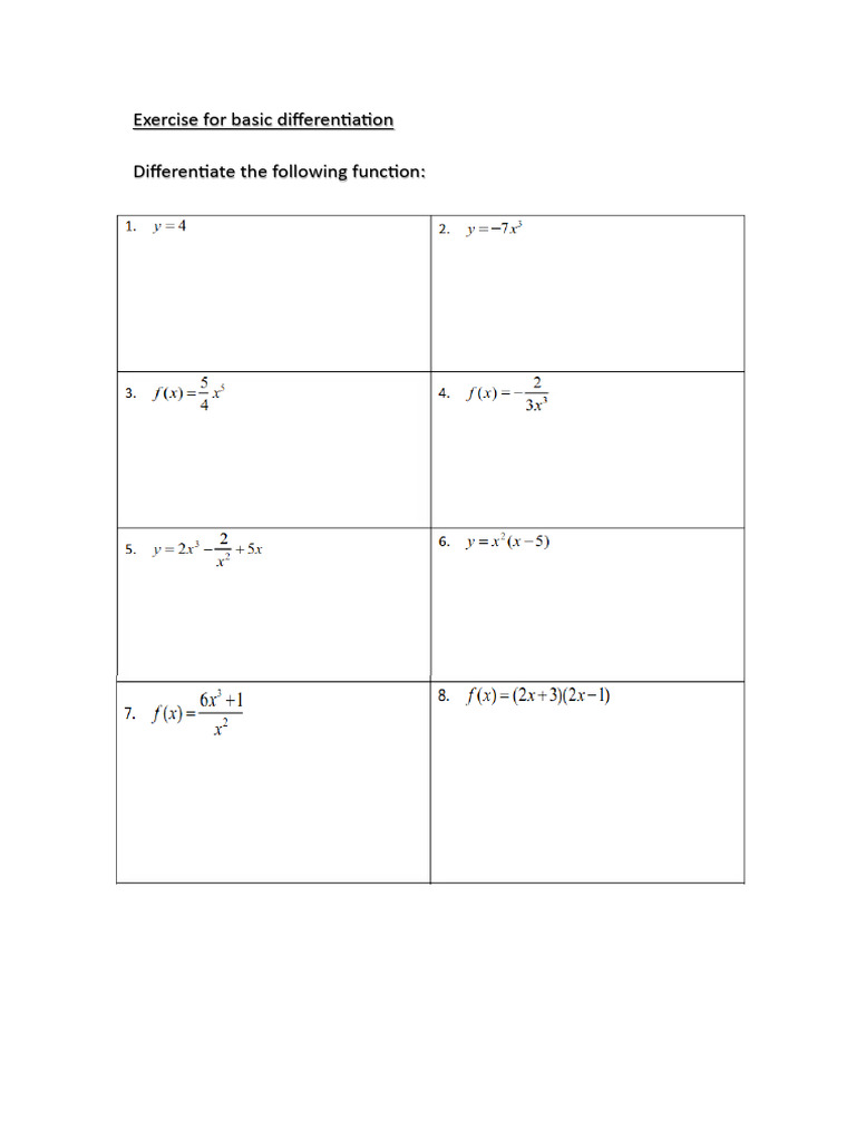 basic differentiation | PDF